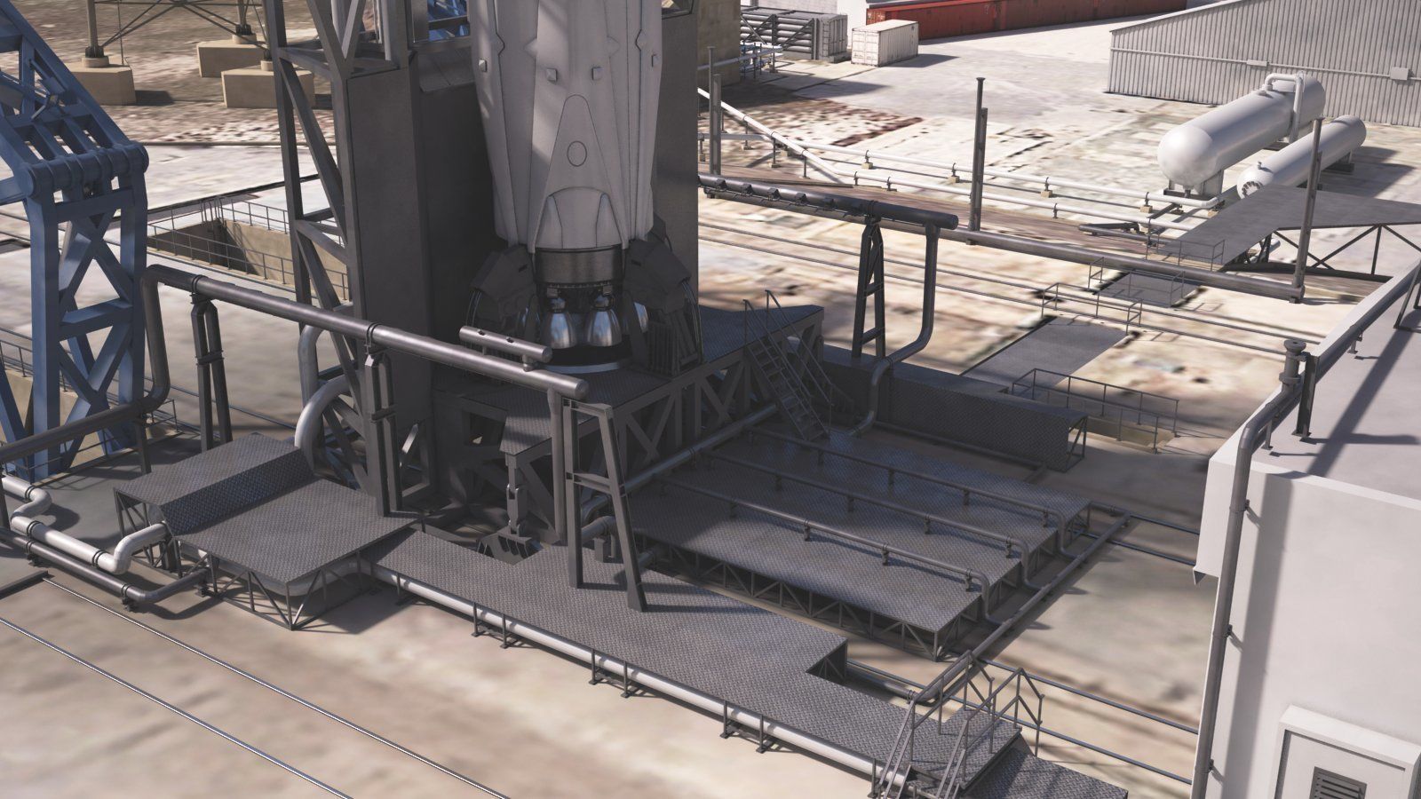 SpaceX Launch Pad Complex 3D model | CGTrader