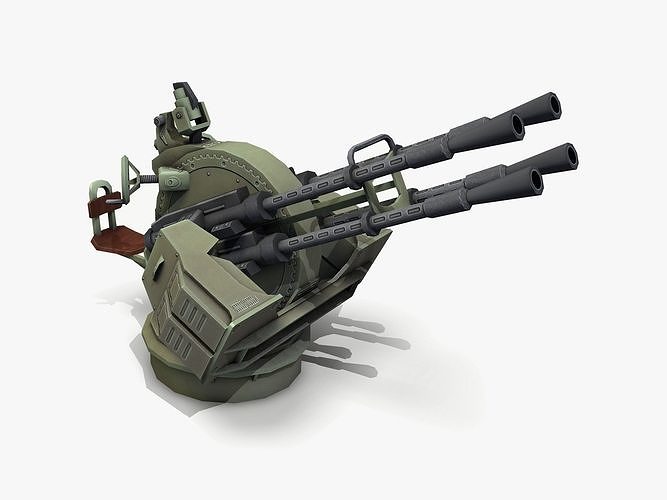 3D model ZPU-4 Anti-aircraft Gun lowpoly VR / AR / low-poly | CGTrader