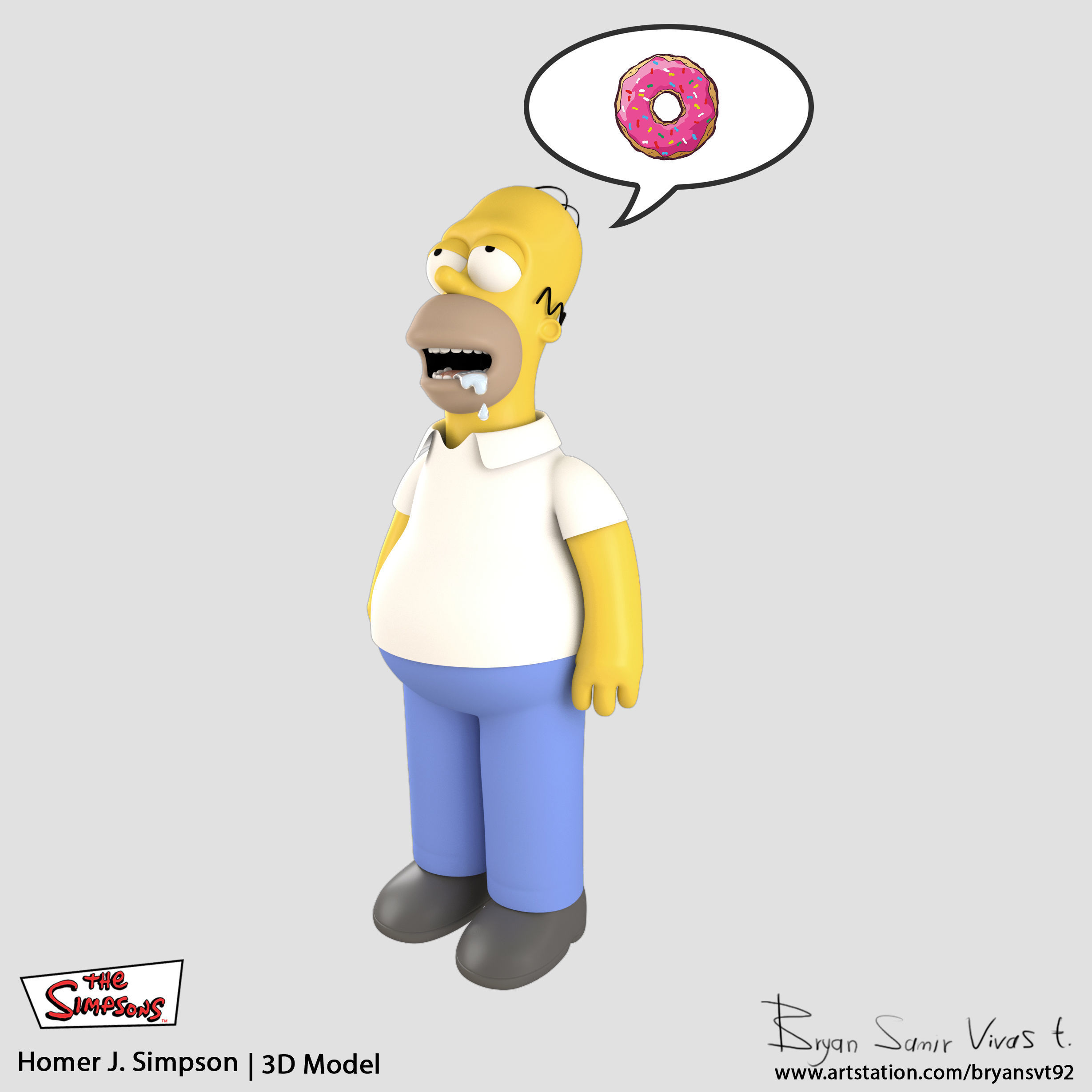 Homer Simpson 3D Model 3D model | CGTrader