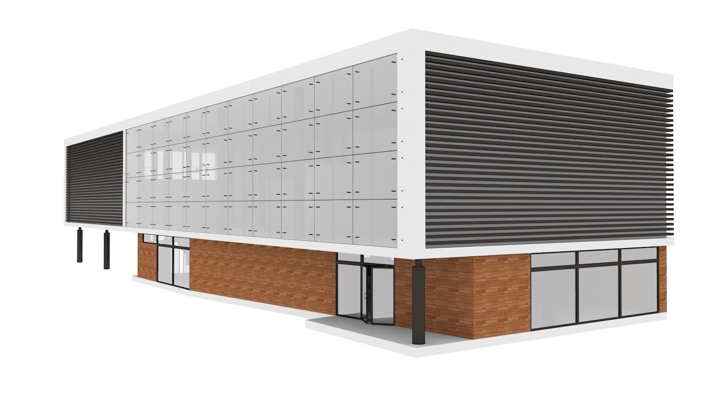 City Modern Office Building 3D model | CGTrader