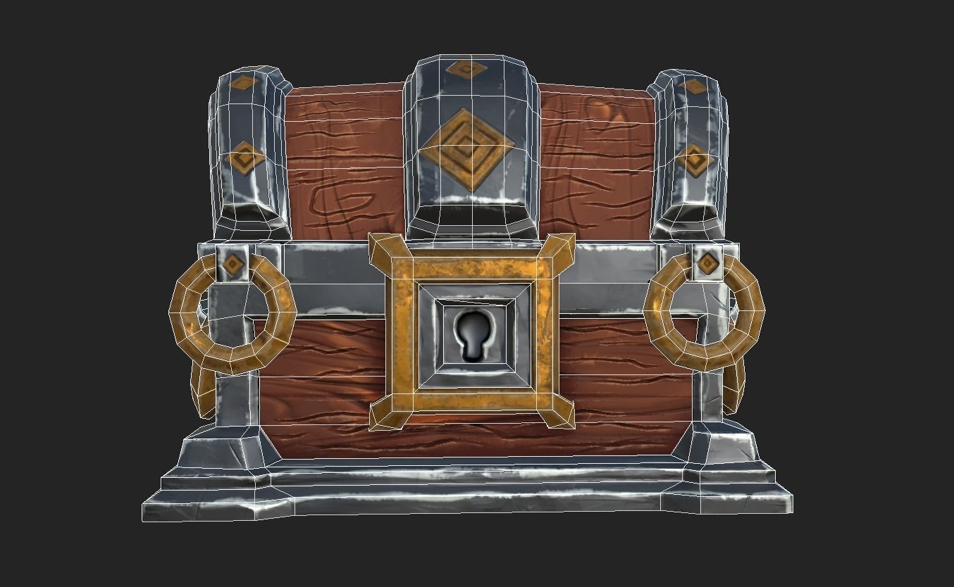 3D model Stylized Treasure Box VR / AR / low-poly | CGTrader