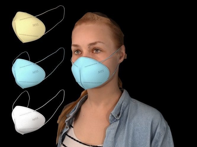 N95 mask 3D model | CGTrader