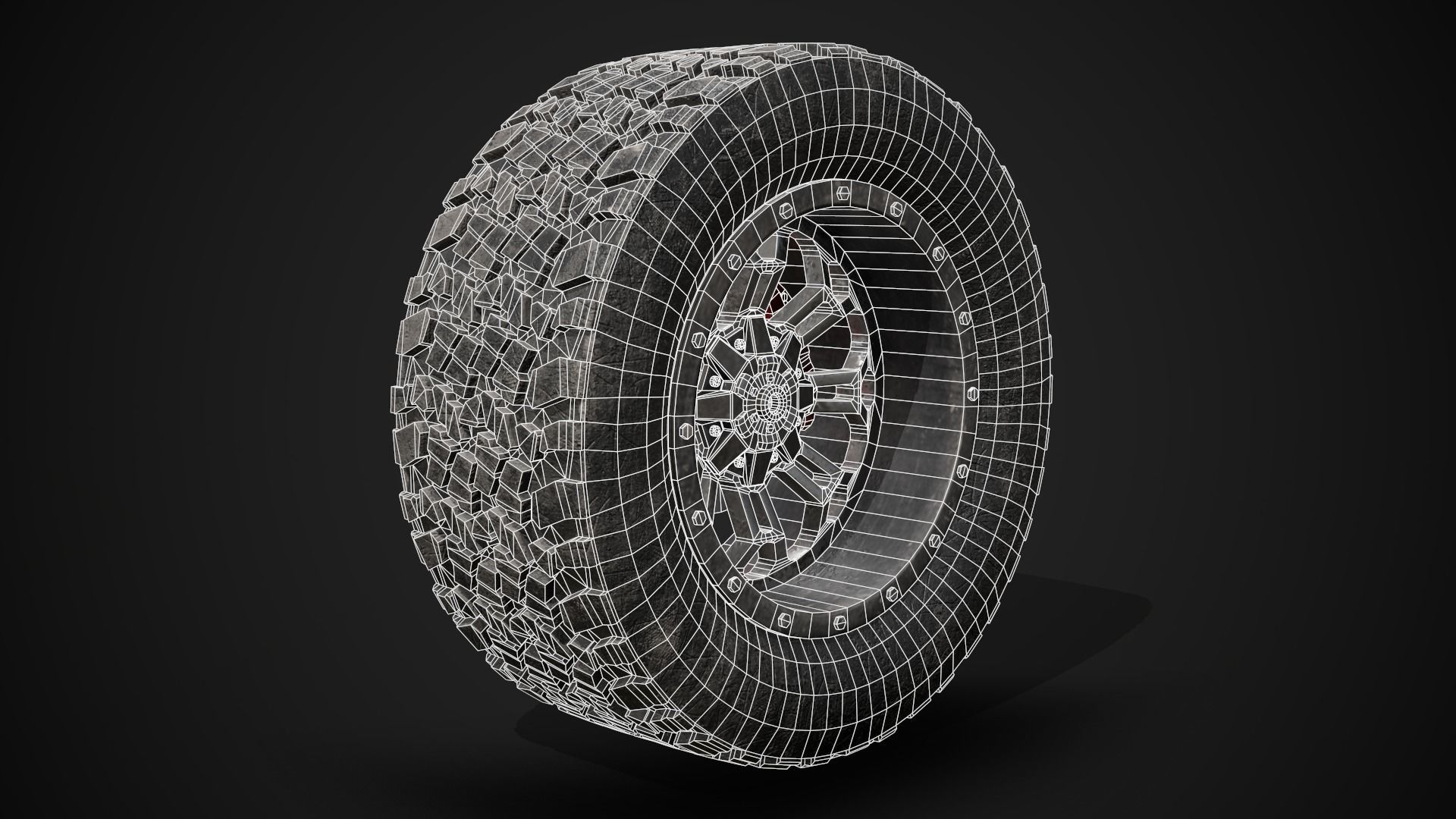 Wide Rear Wheel 3D model | CGTrader