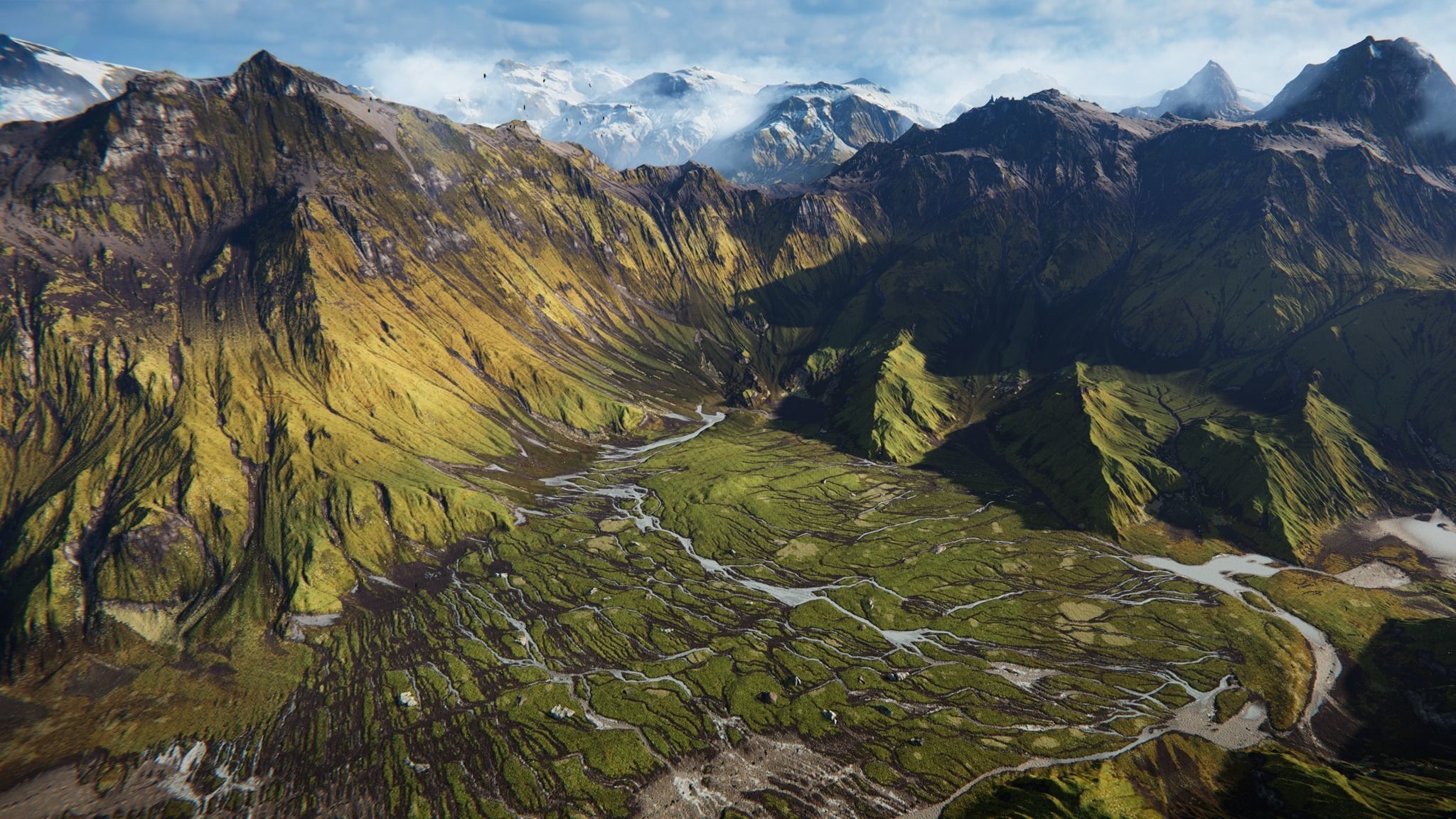 3D model Mountain River Valley Environment - Unity 2017 Project VR / AR ...