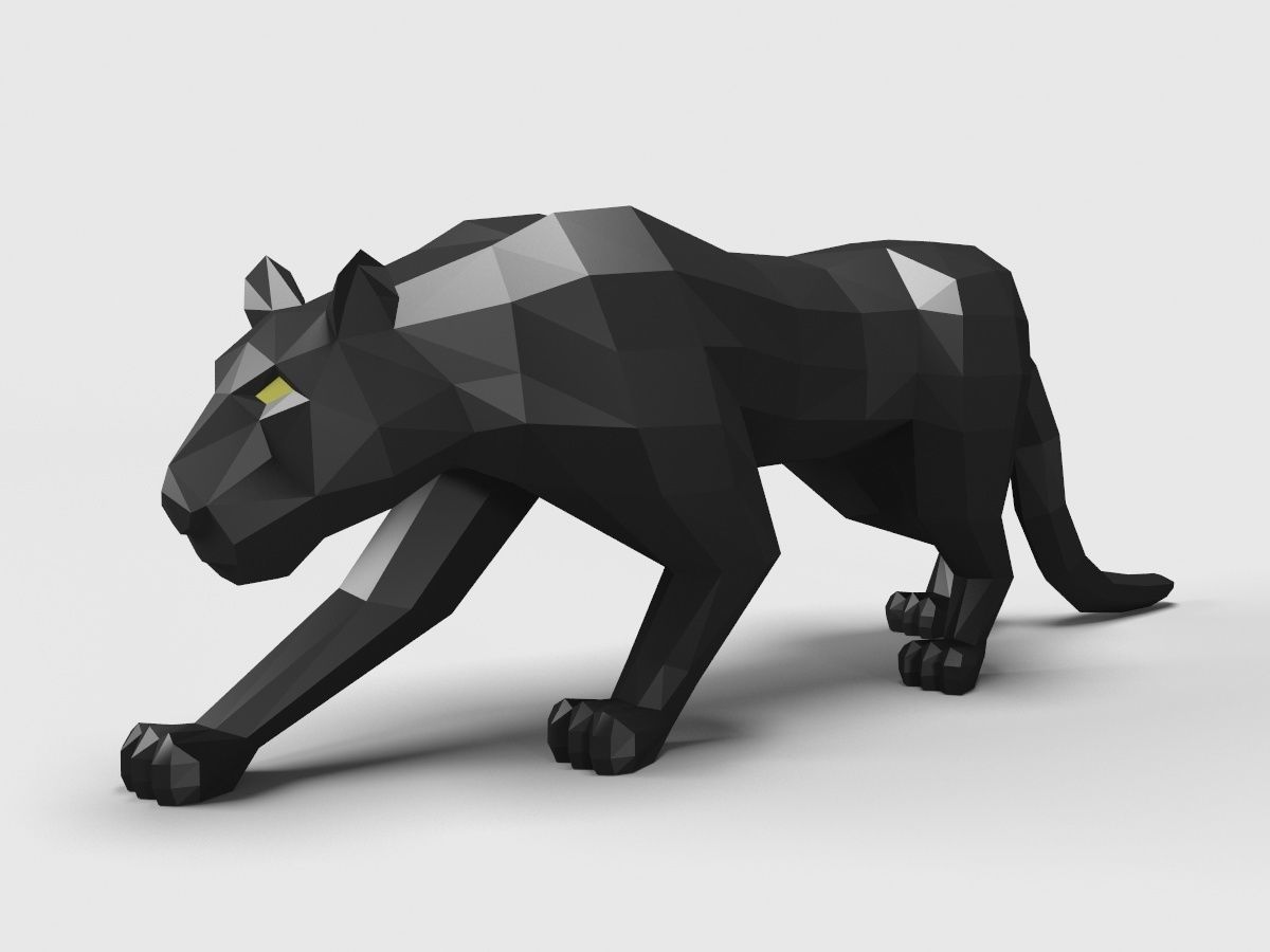 3D Panther Puma low poly | CGTrader