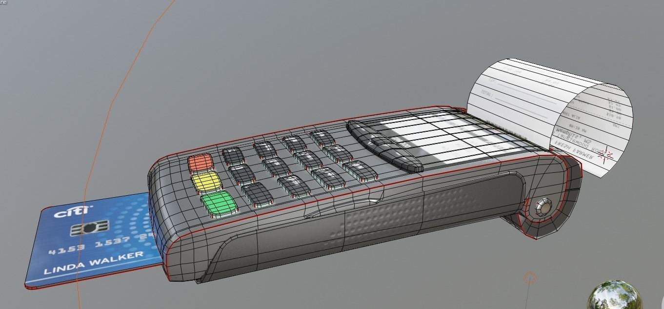 pos card retail card reader free 3D model | CGTrader