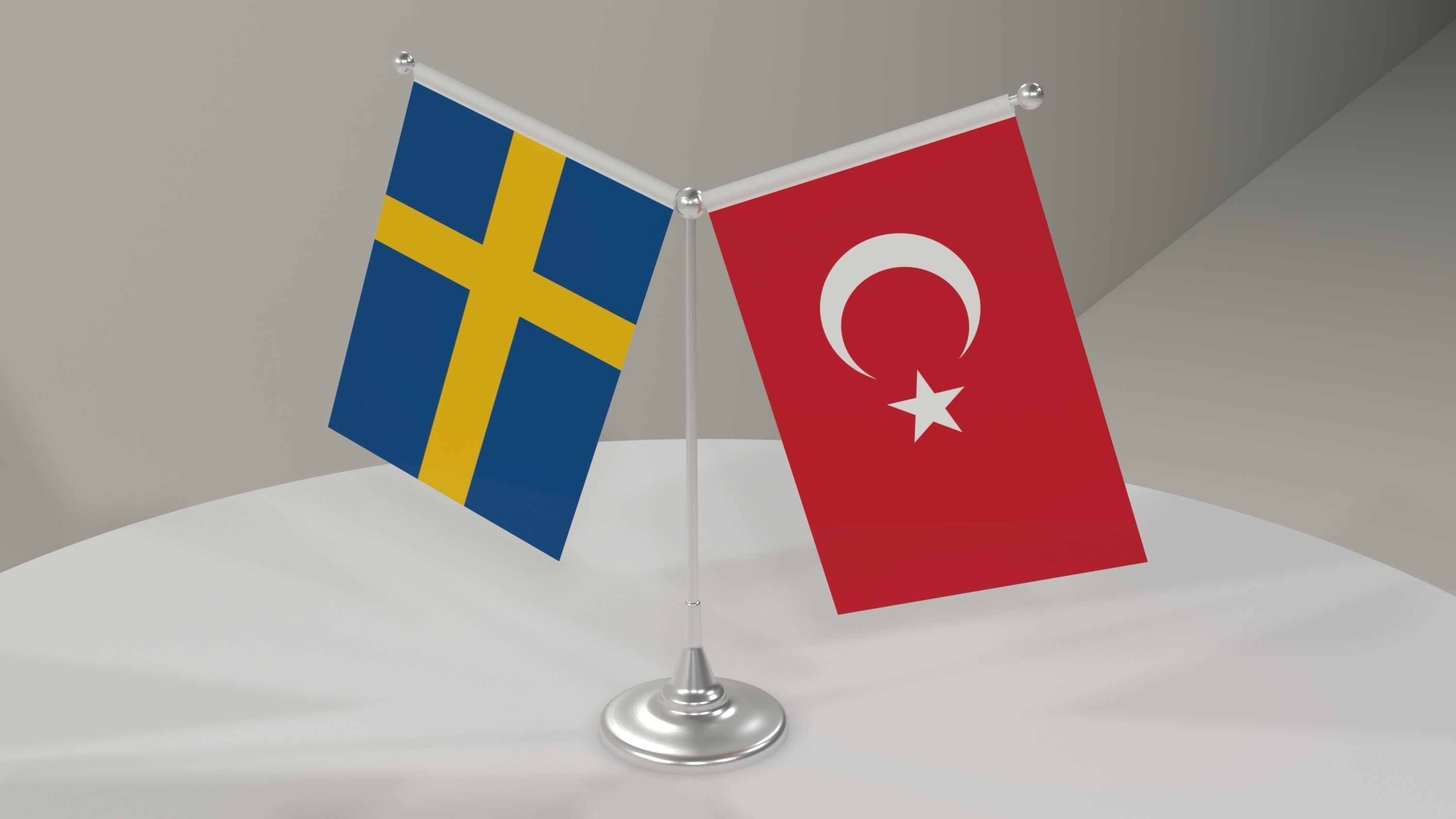 3D model Desktop Flags mini flags little flags | CGTrader