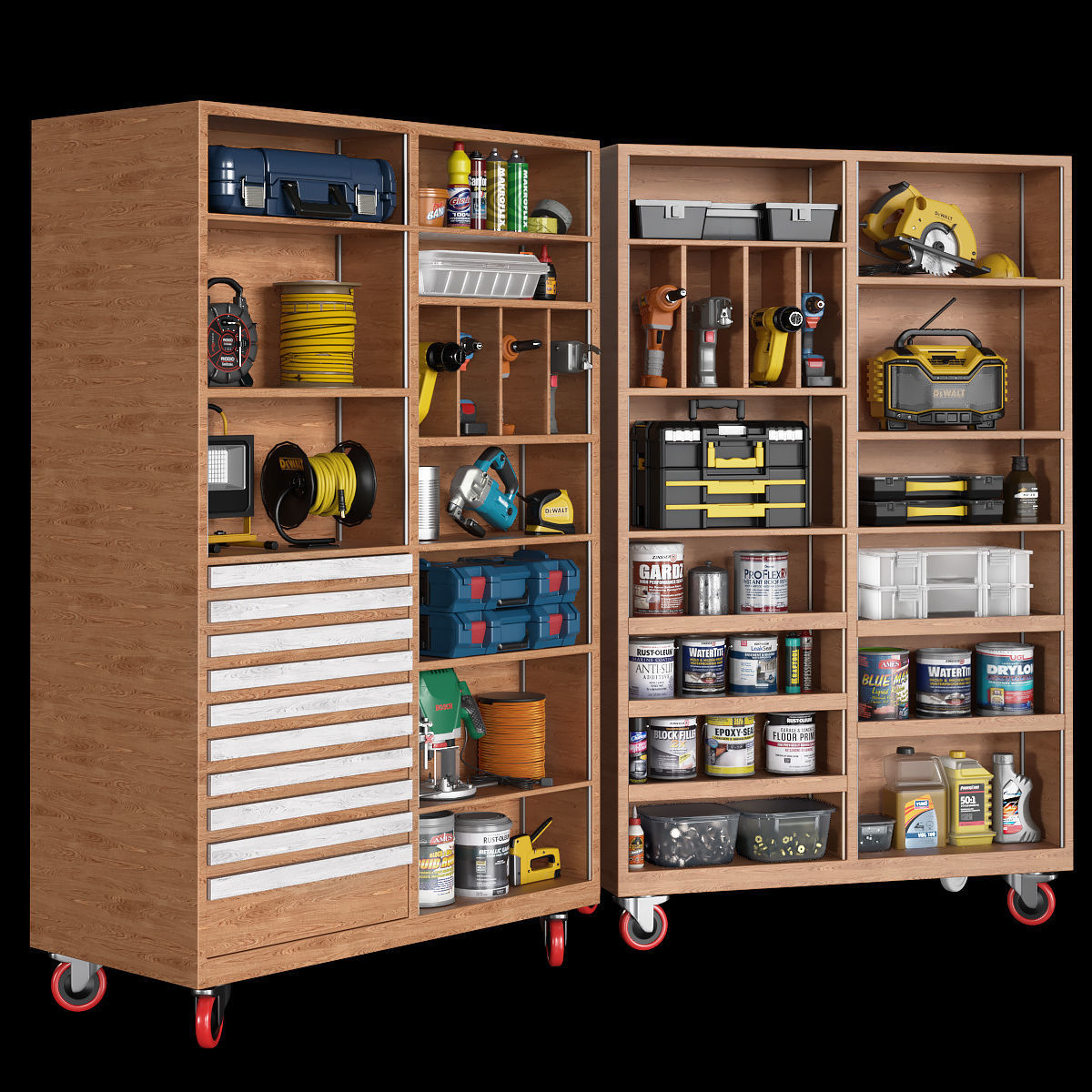 garage tools set 8 3D model | CGTrader