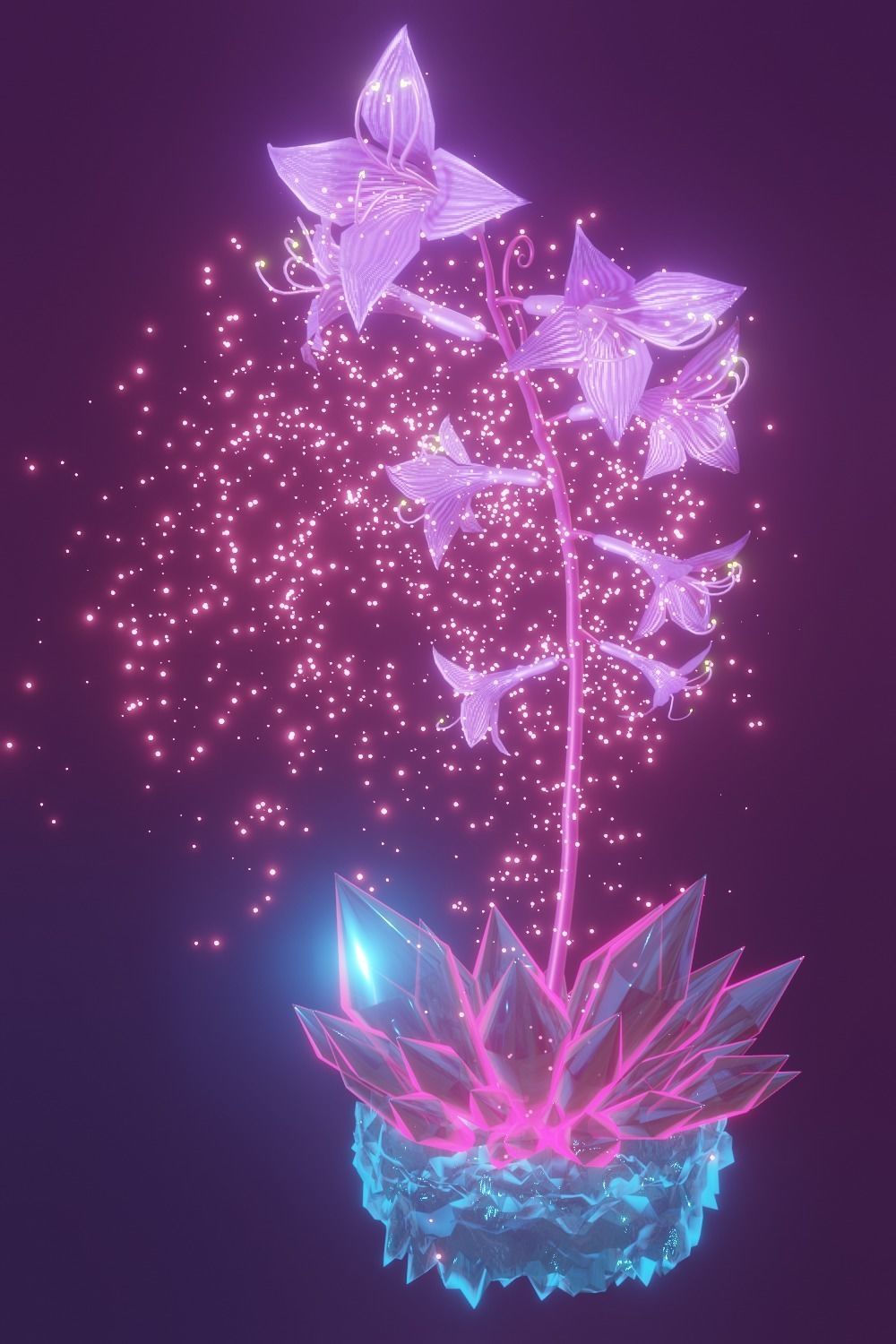 3D model magical flower VR / AR / low-poly rigged | CGTrader
