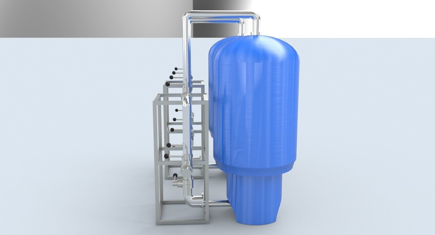 3D model Sand Carbon Filter For Water Treatment VR / AR / low-poly ...