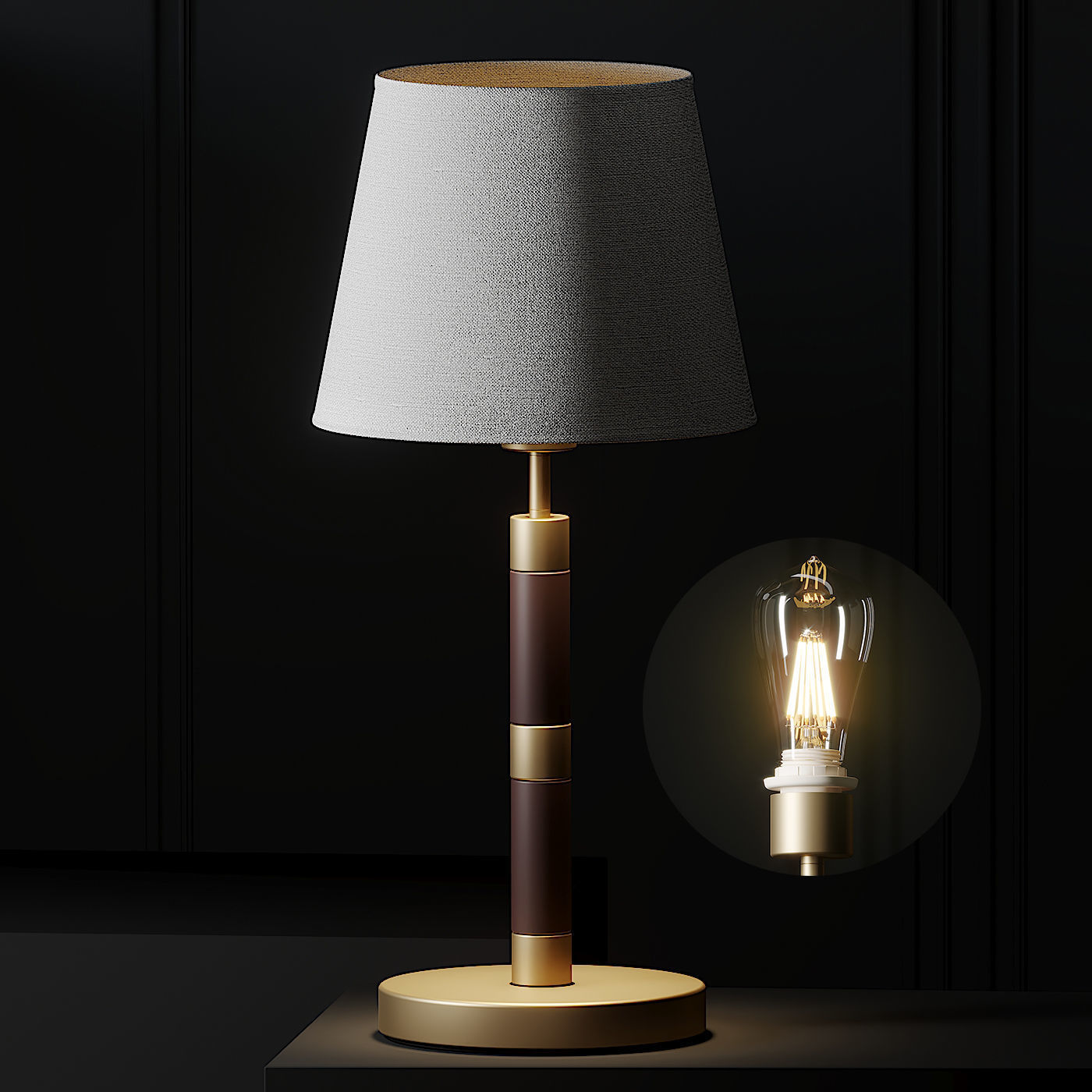 MLE HOTEL LIGHTING METROPOLITAN Table Lamp On-Off 3D model | CGTrader