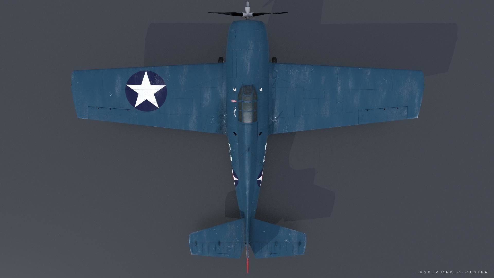 3D model GRUMMAN F4F-3 WILDCAT F3 -Butch- VR / AR / low-poly | CGTrader