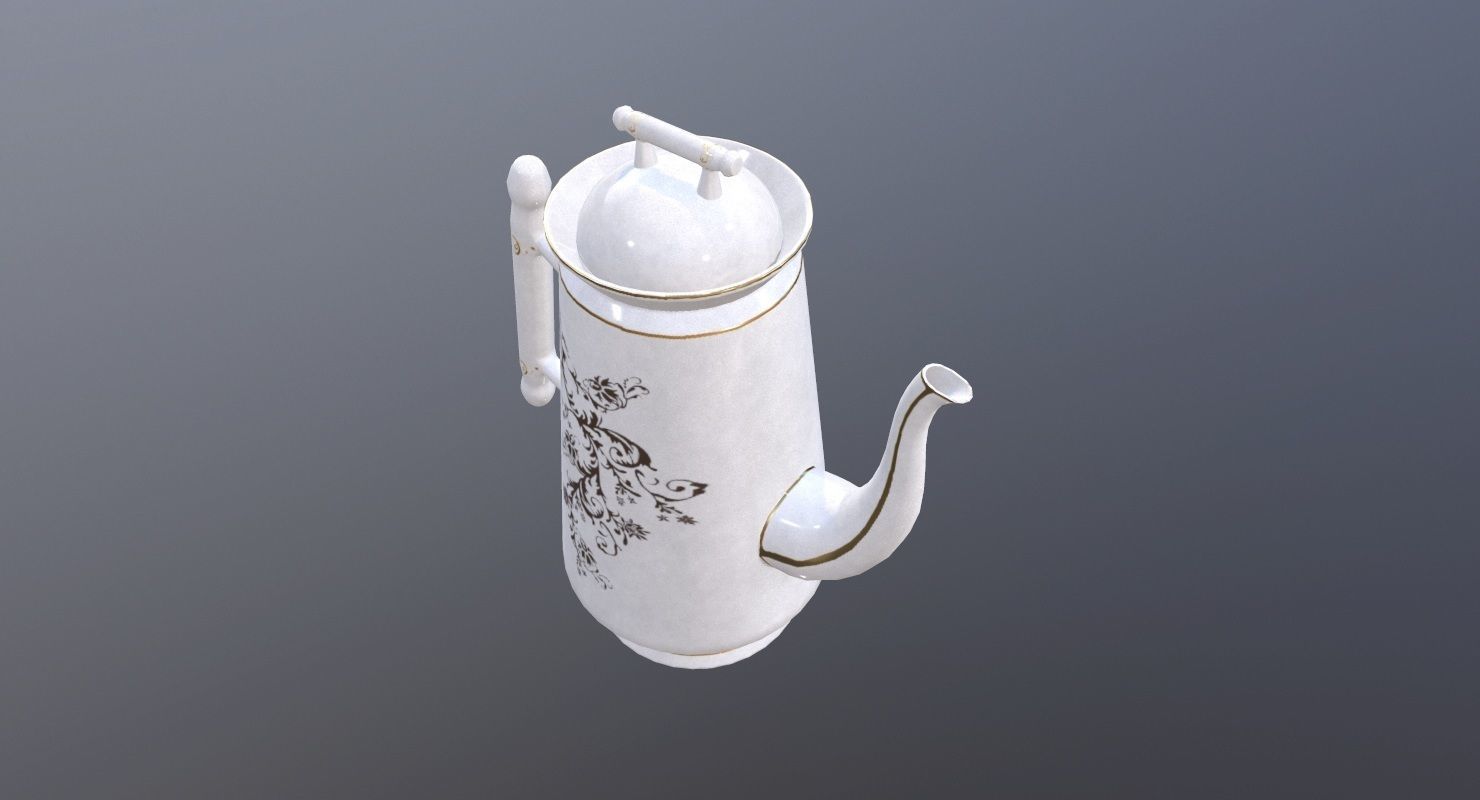 3D model Teapot Game Ready coffee pot VR / AR / low-poly | CGTrader