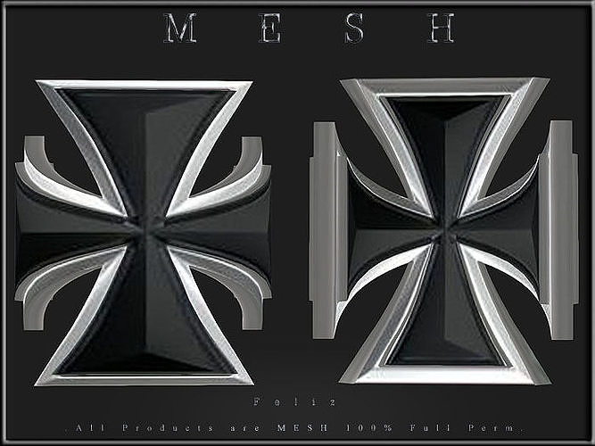 3D model iron cross - Curved VR / AR / low-poly | CGTrader