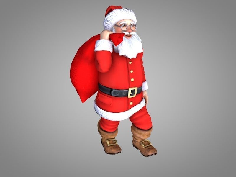 Santa Claus 3D model animated rigged | CGTrader