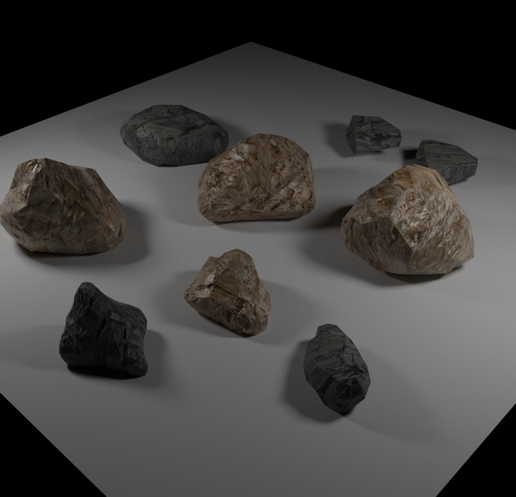 Rocks pack Low-poly free VR / AR / low-poly 3D model | CGTrader