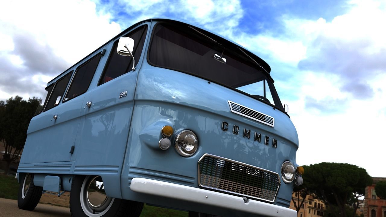 COMMER 2500 BUS 1968 3D model | CGTrader