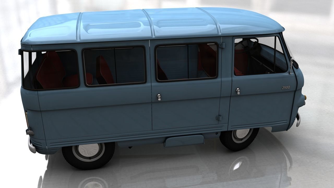 COMMER 2500 BUS 1968 3D model | CGTrader