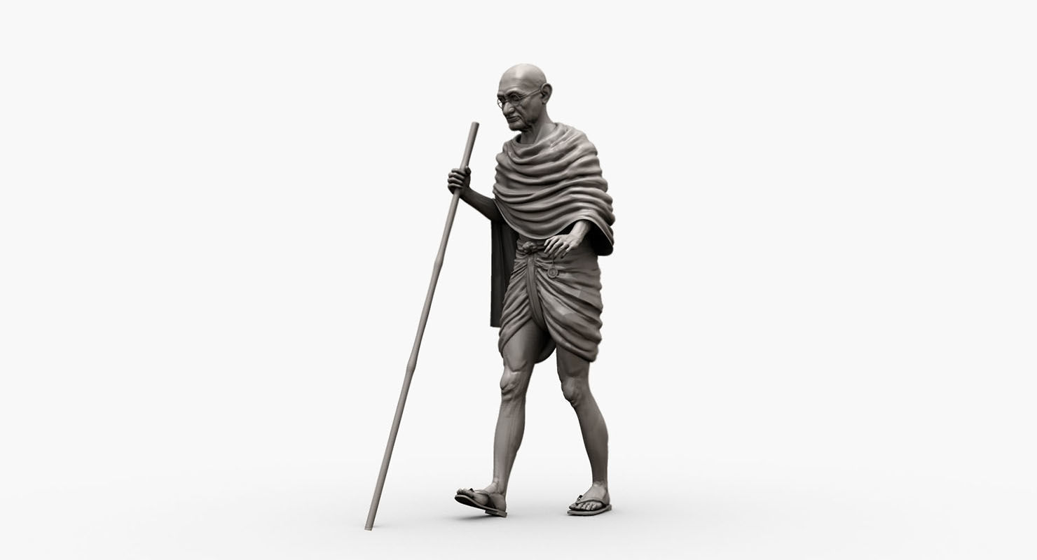 gandhi 3d model 3D model | CGTrader