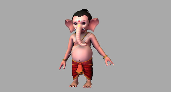 god bala ganesha 3d model 3D model | CGTrader