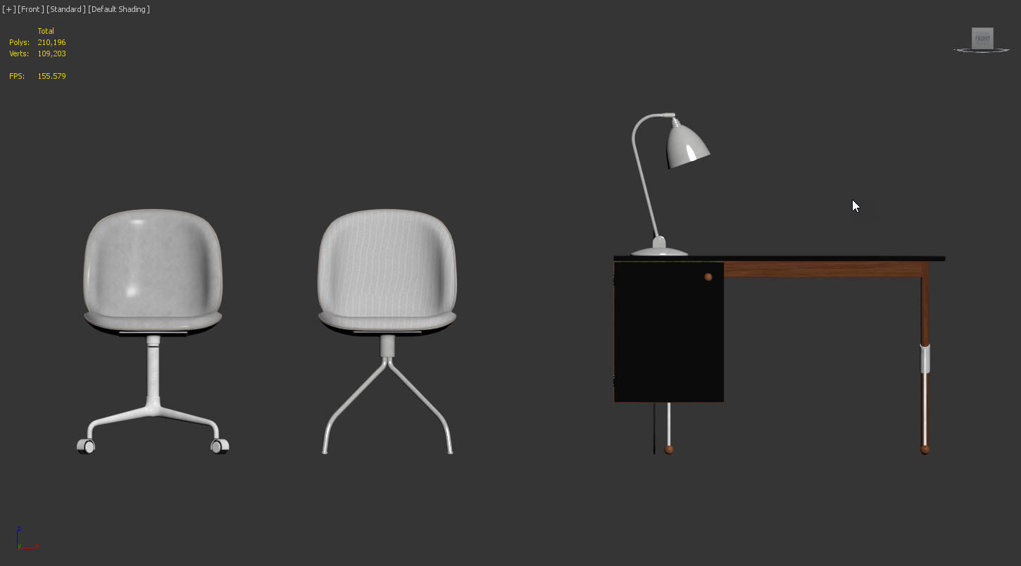 Office Set by GUBI 3D model | CGTrader