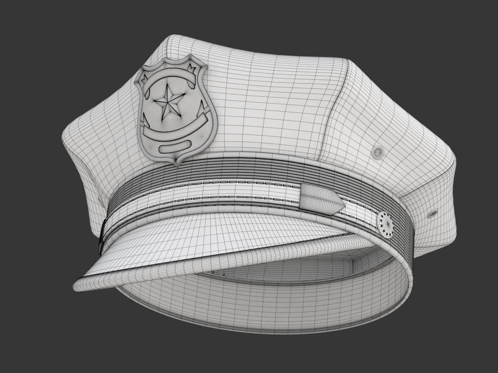 Police Cap 3D model | CGTrader