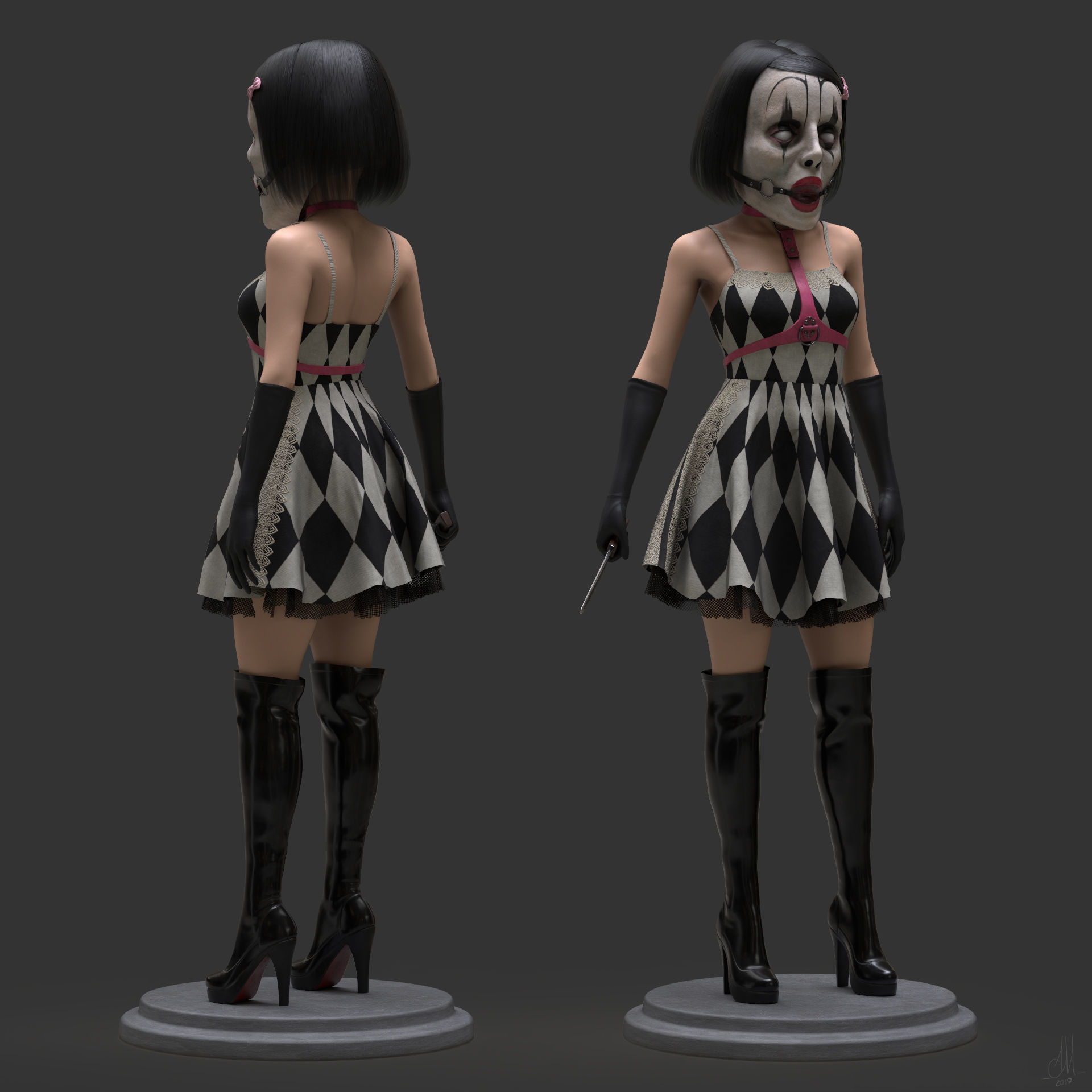 3D model Ballgag Clown VR / AR / low-poly | CGTrader