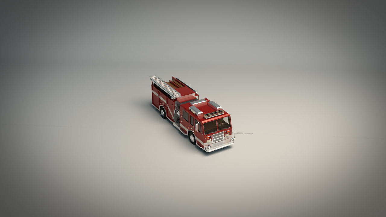 3D model Low Poly Fire Truck 04 VR / AR / low-poly | CGTrader