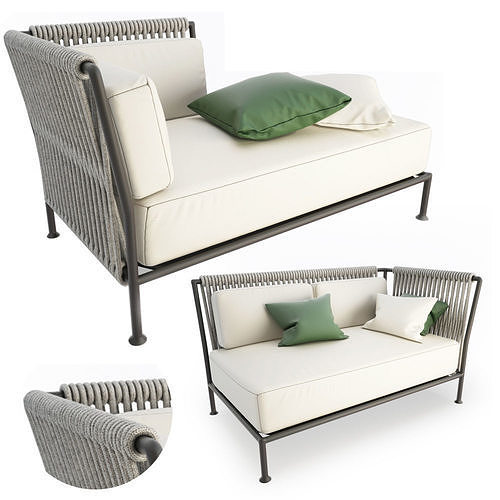 Treble Corner Sofa Unopiu 3D model | CGTrader