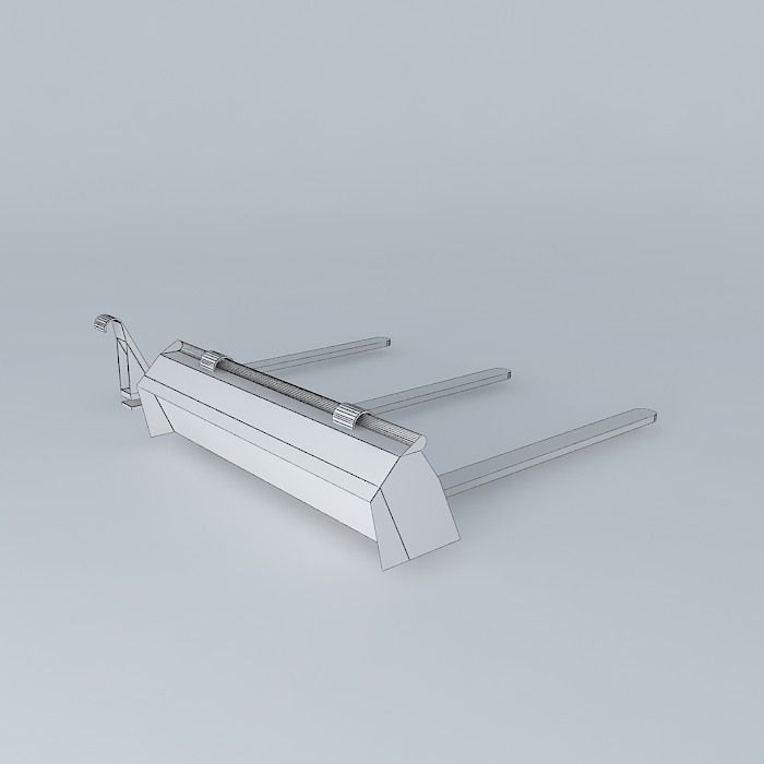 Tractor Bucket Tines free 3D model | CGTrader