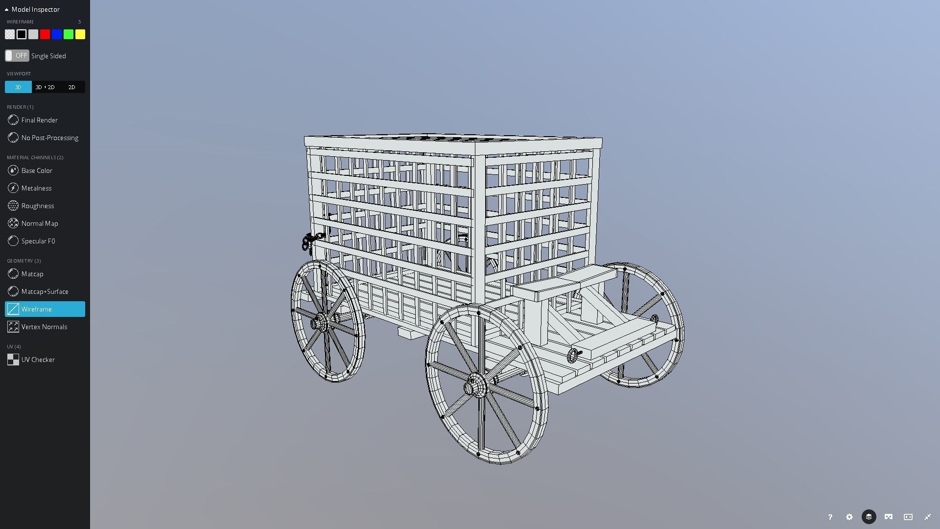 3D model Medieval Prison Cart Prop VR / AR / low-poly | CGTrader