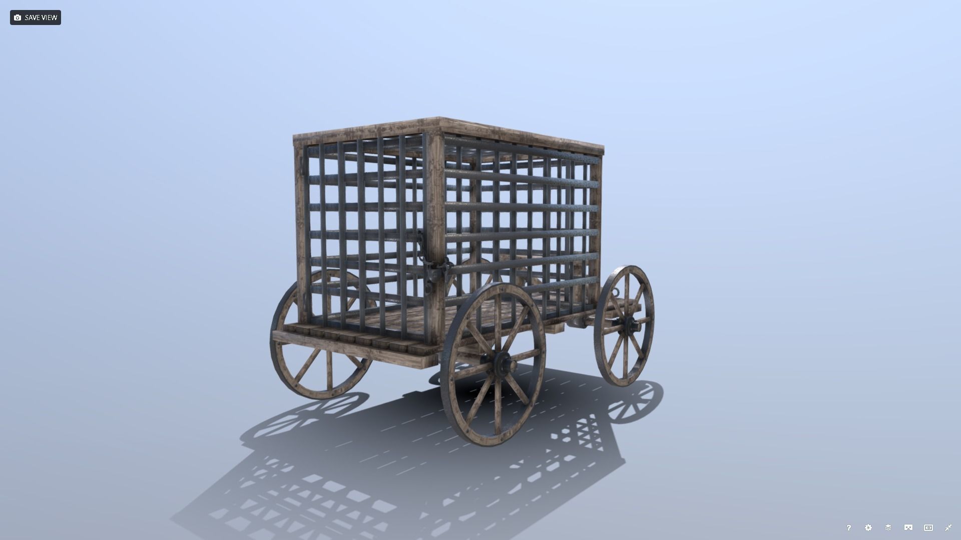 3D model Medieval Prison Cart Prop VR / AR / low-poly | CGTrader