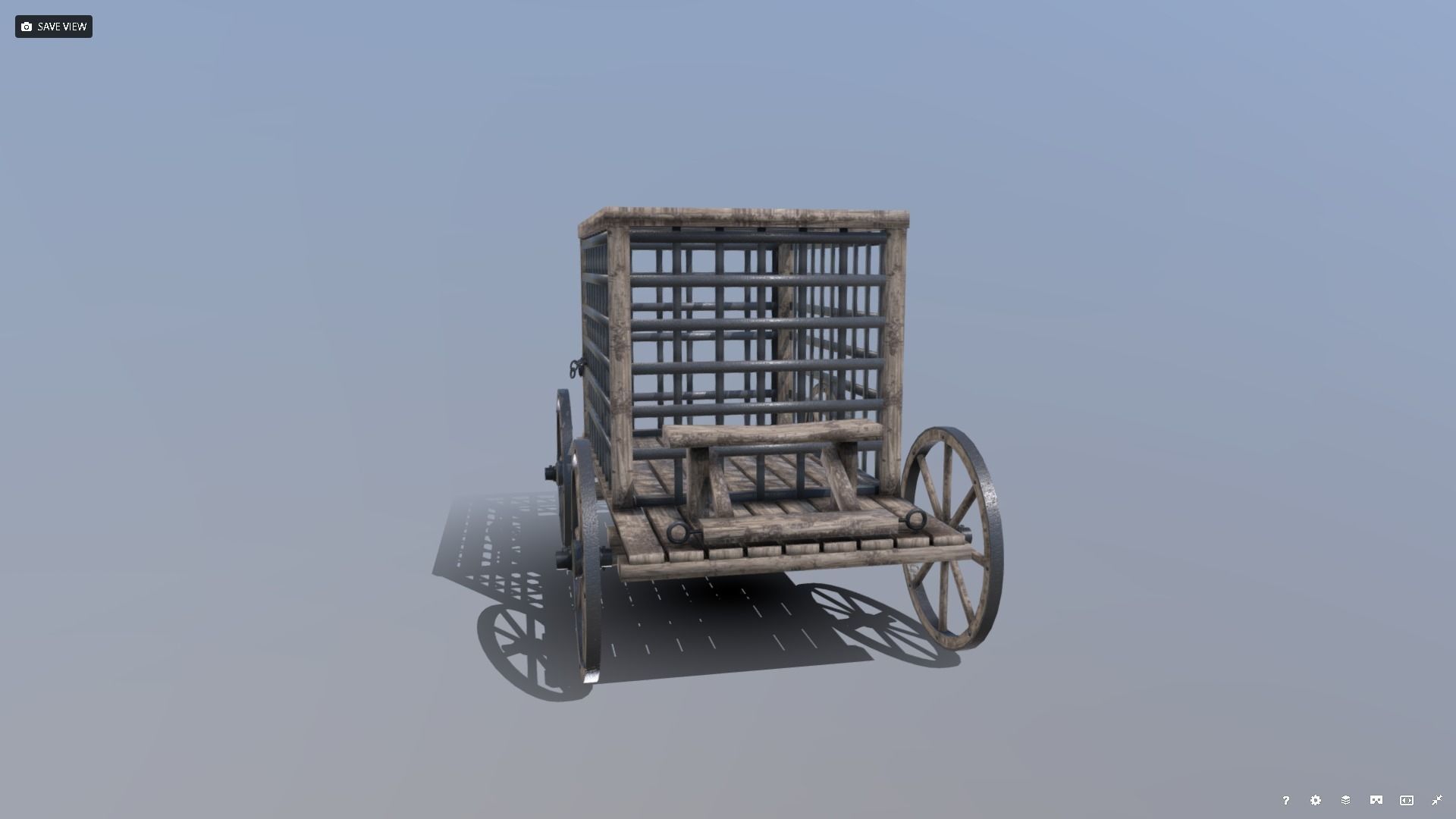 3D model Medieval Prison Cart Prop VR / AR / low-poly | CGTrader