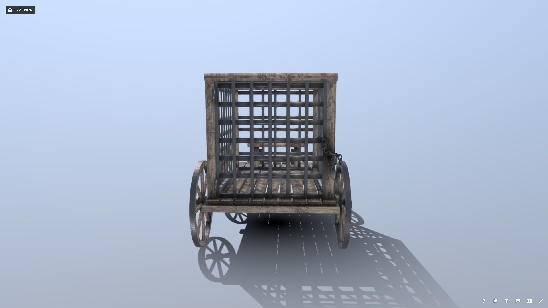 3D model Medieval Prison Cart Prop VR / AR / low-poly | CGTrader