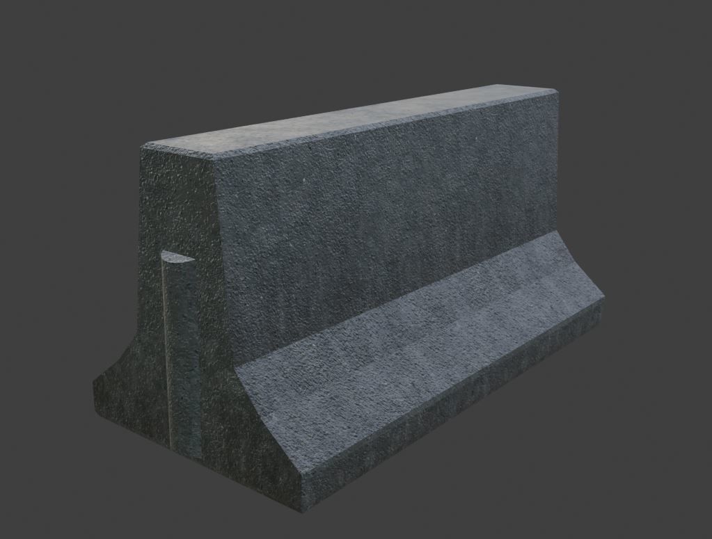 Concrete Road Block Sample free VR / AR / low-poly 3D model | CGTrader