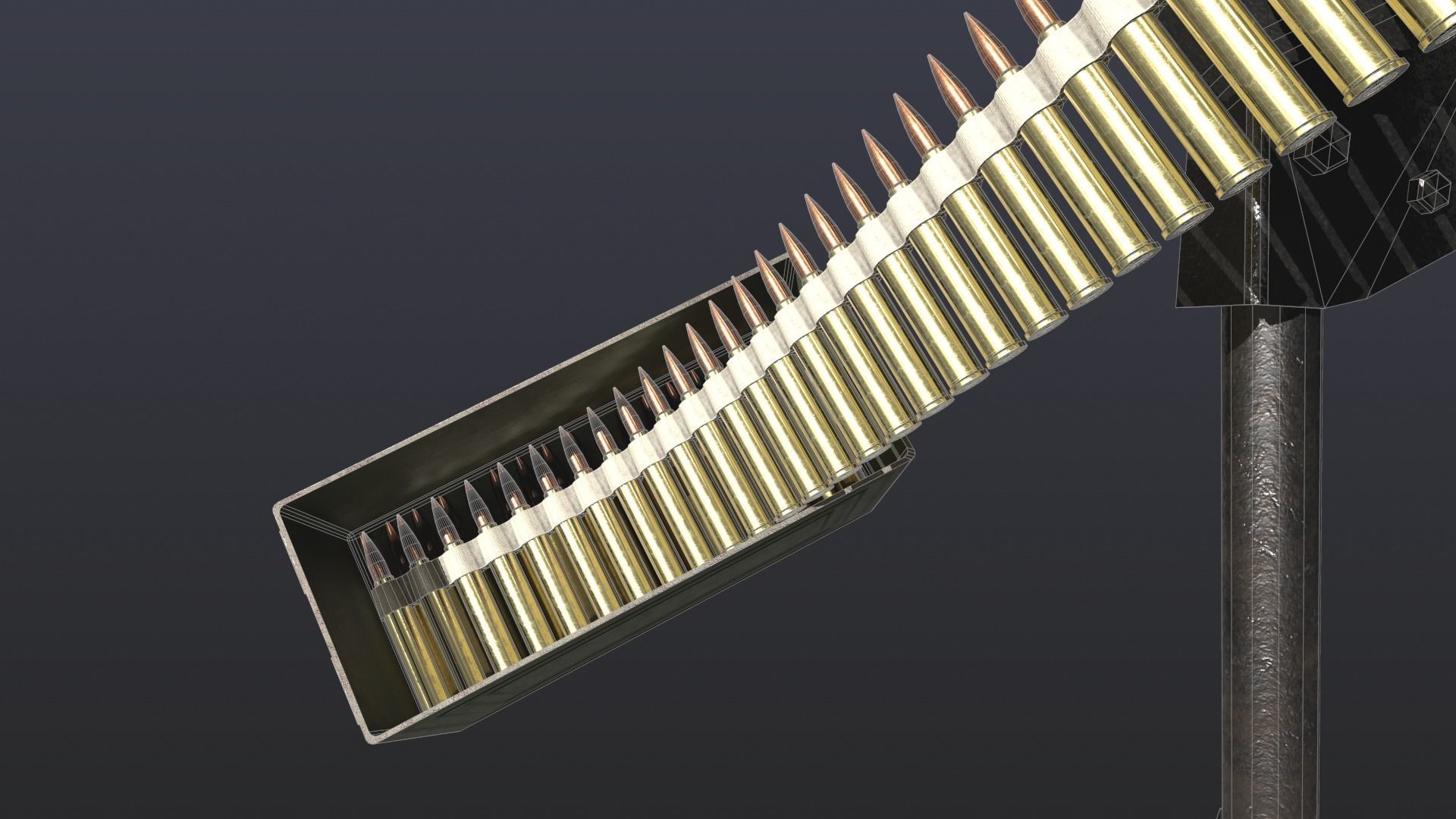 3D model WW2 M1919 Browning Machine Gun with Attachments and Animations ...