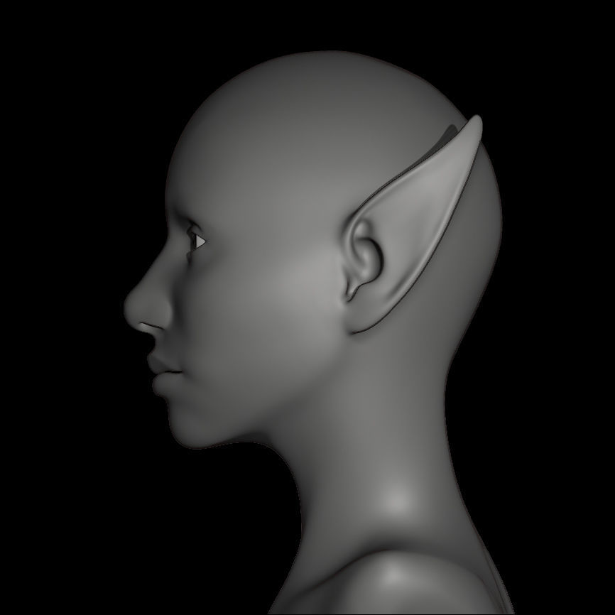 3D model Base elf head with topology VR / AR / low-poly | CGTrader