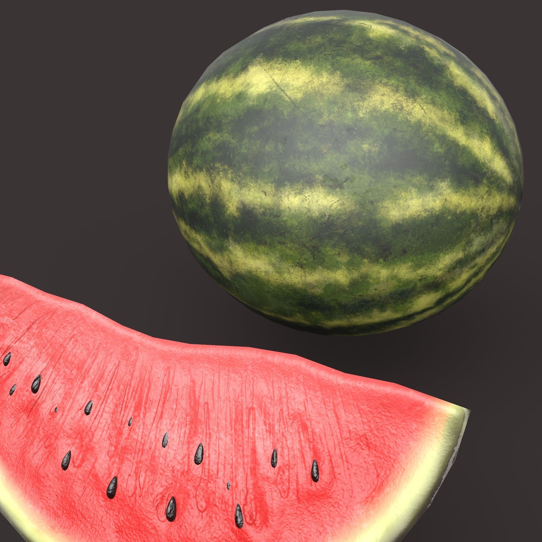 3D model Watermelon VR / AR / low-poly | CGTrader