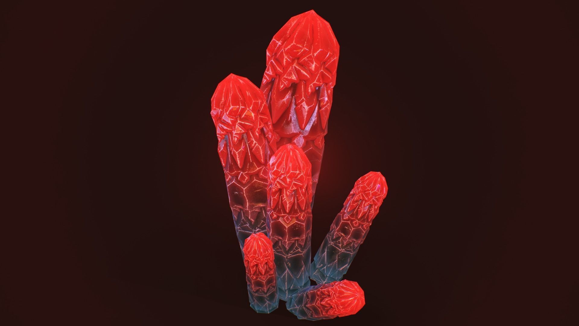 3D model obelisk mineral crystal red VR / AR / low-poly | CGTrader