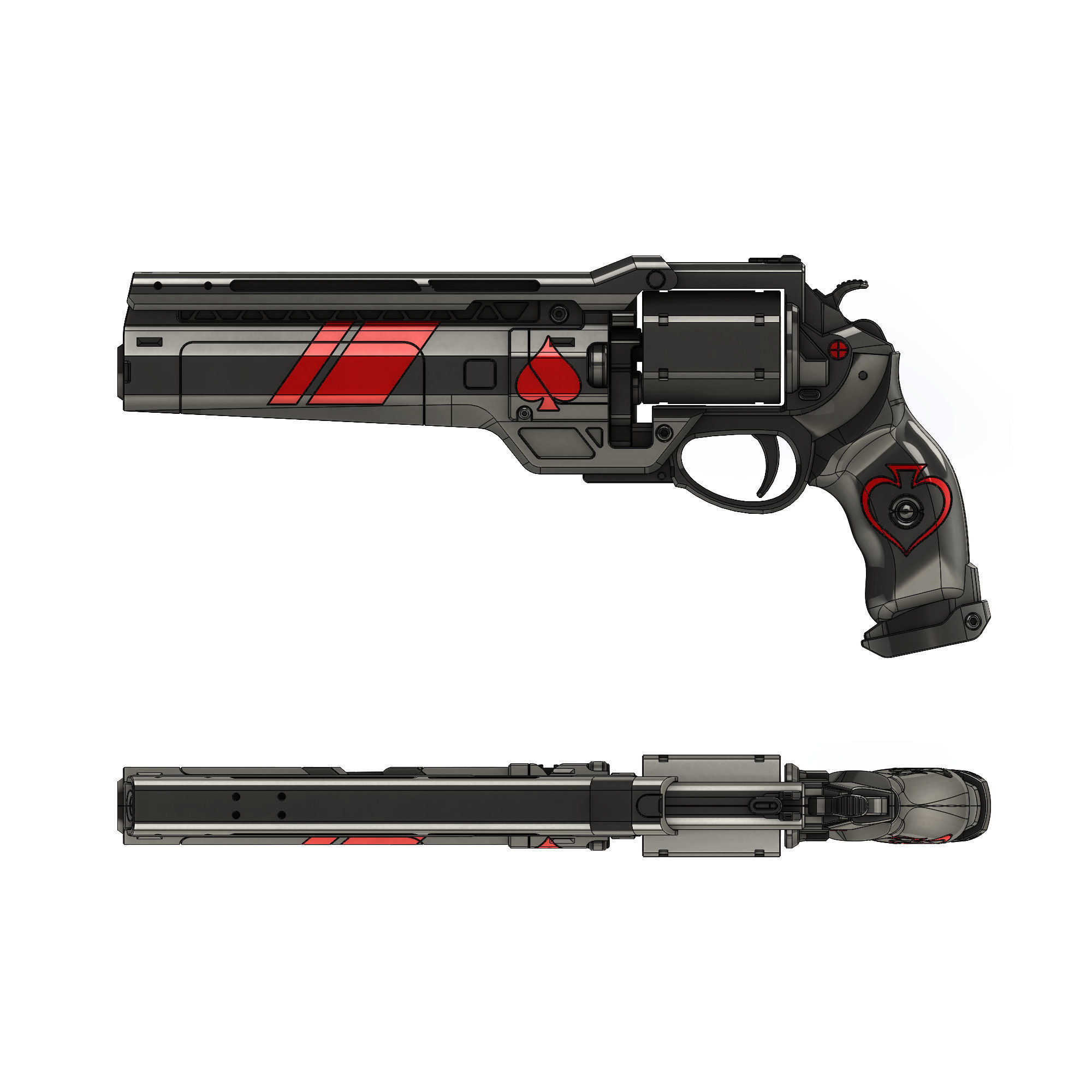 Last Hand Exotic Hand Cannon 3D model 3D printable | CGTrader