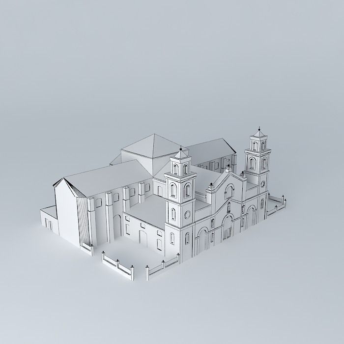 Archpriest Parish of the Immaculate Conception free 3D model | CGTrader