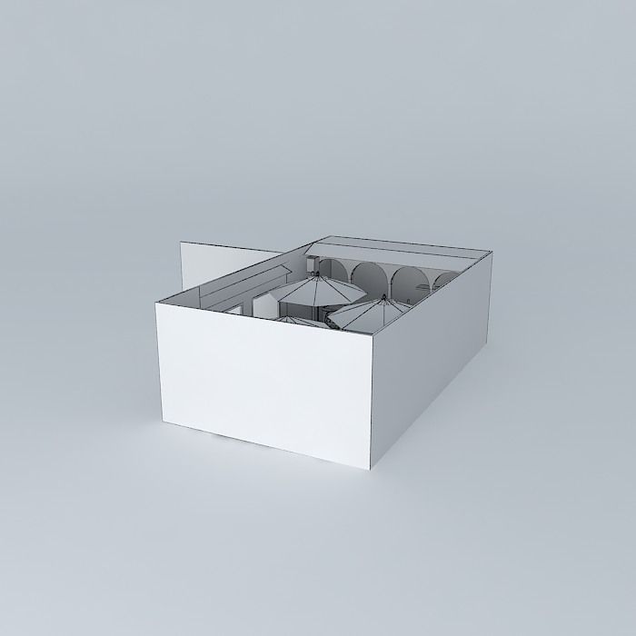 Oktoberfest house with roof free 3D model | CGTrader