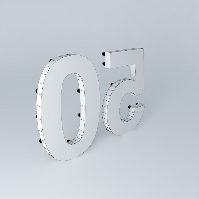 Lightbulb 50 sign free 3D model | CGTrader