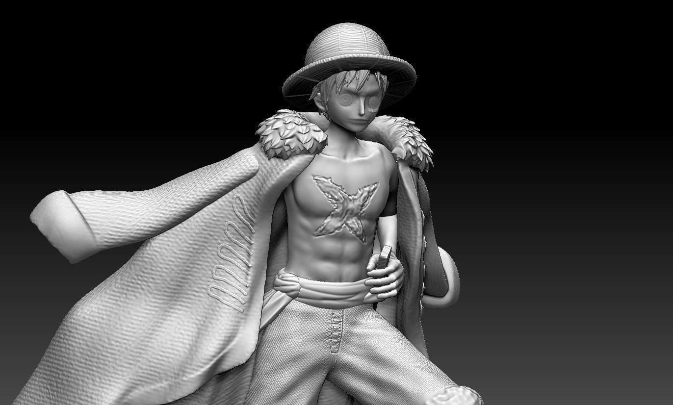 monkey d luffy one piece 3d print anime statue figurine 3D model 3D ...