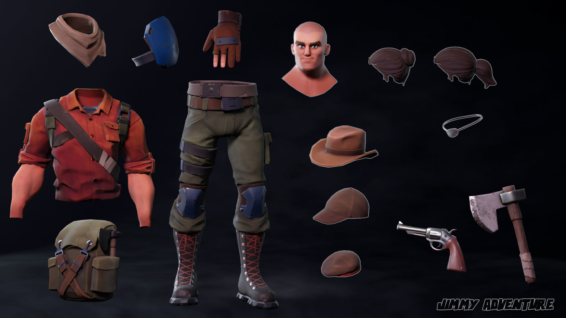 3D model Jimmy adventure - Stylized character VR / AR / low-poly | CGTrader