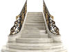 Classic marble staircase with wrought iron railing 3D model | CGTrader