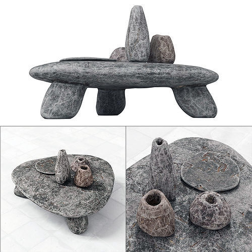 Stone table 3D model | CGTrader