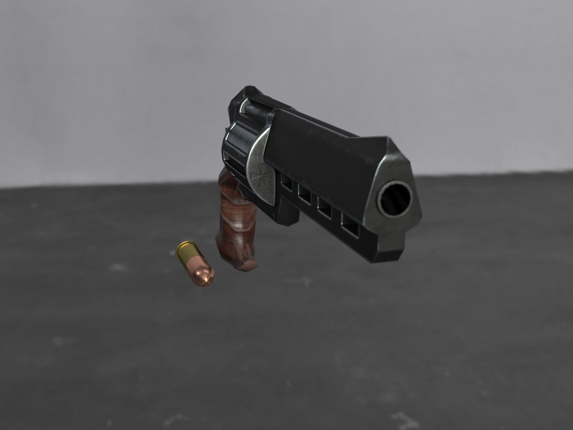 3D model Skull Buster Revolver Handgun VR / AR / low-poly | CGTrader