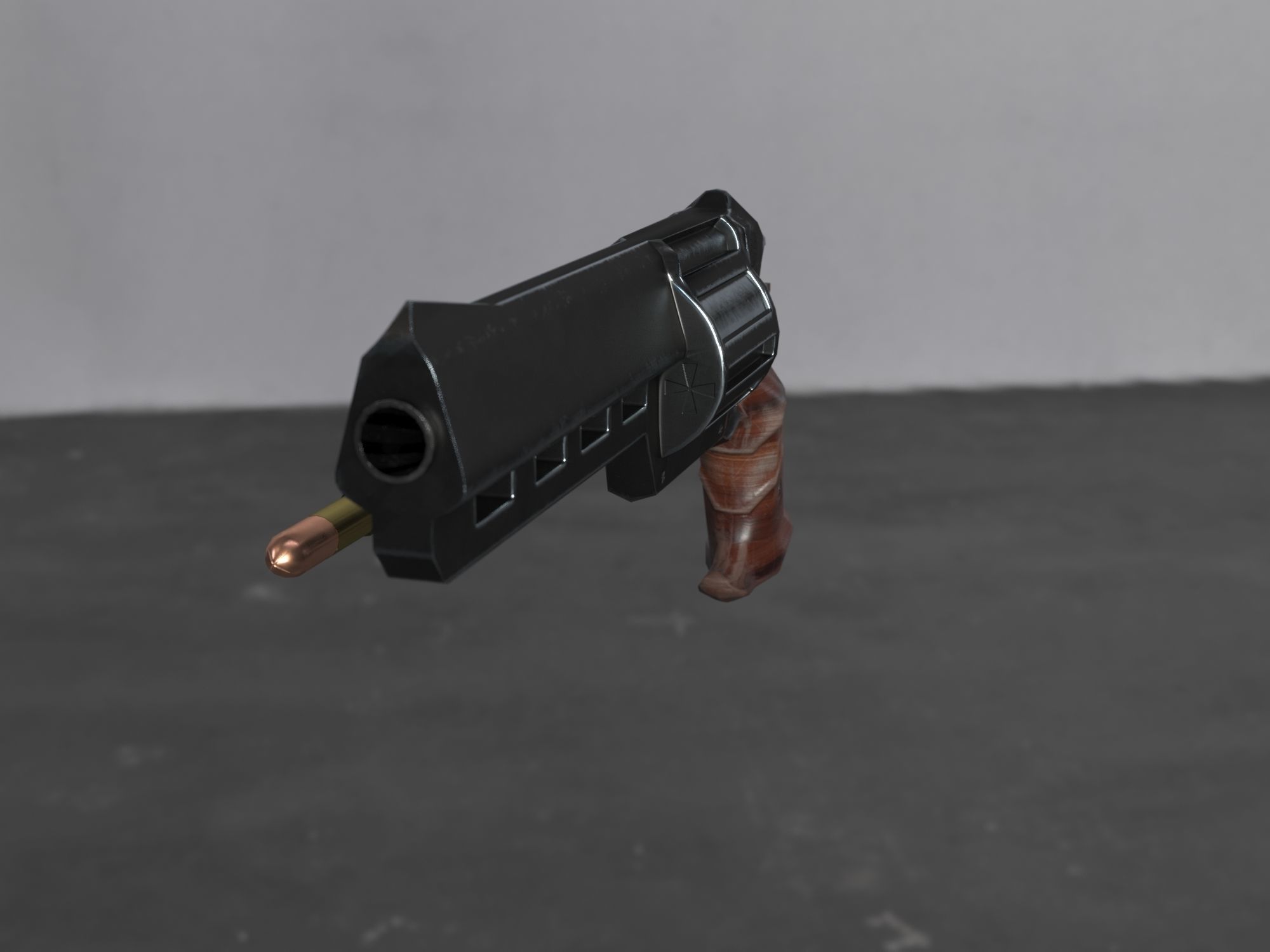 3D model Skull Buster Revolver Handgun VR / AR / low-poly | CGTrader