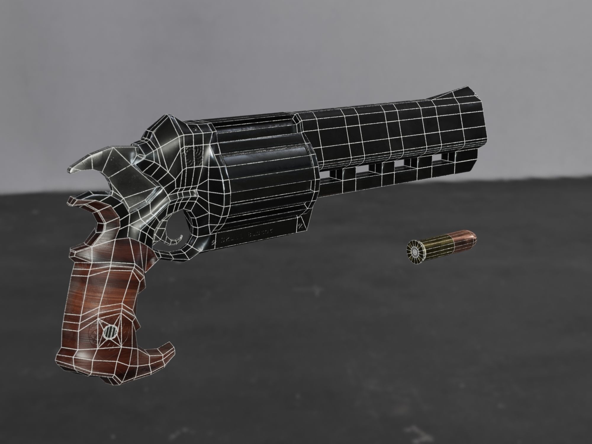 3D model Skull Buster Revolver Handgun VR / AR / low-poly | CGTrader